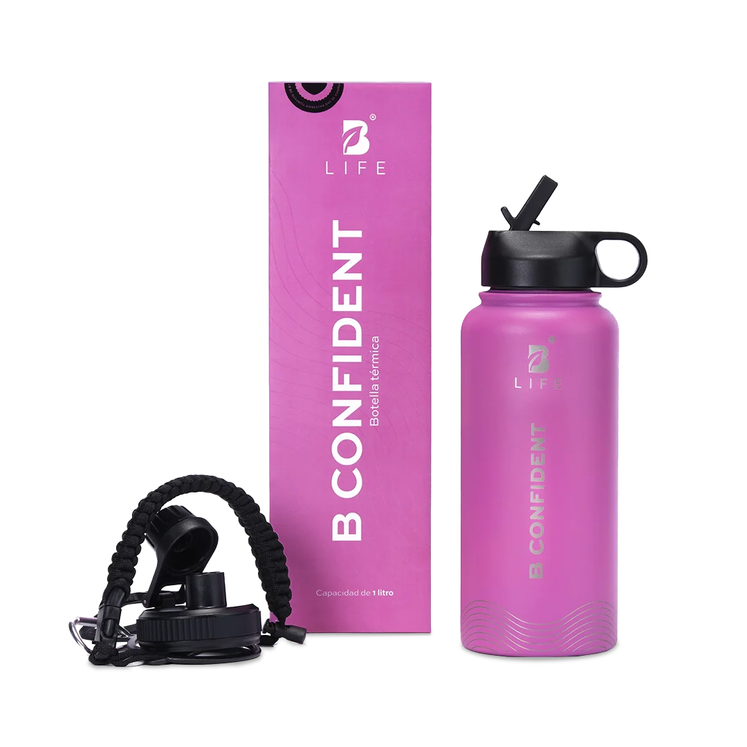 Termo Rosa Acero Inoxidable – 1-2 L con Tapas y Popote