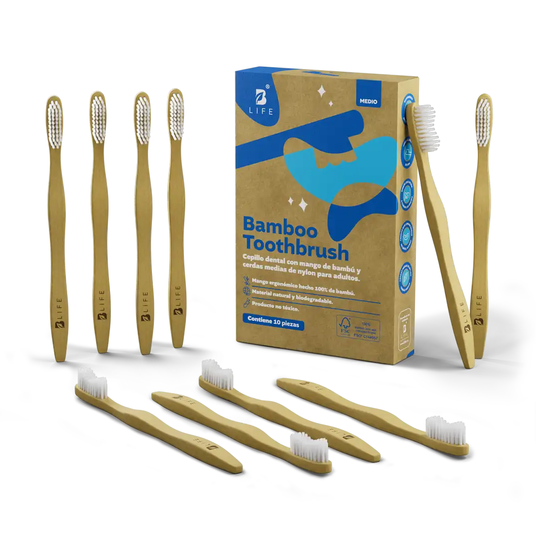 Bamboo Toothbrush | Cepillos Dentales de Bambú 10 o 20 Piezas