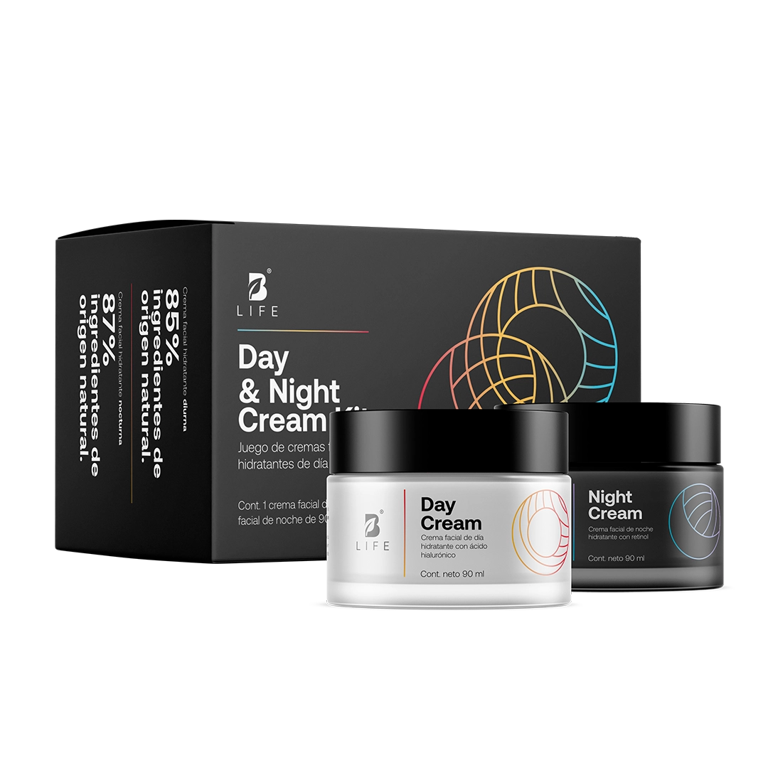 Kit Crema Día y Noche B Life® con ingredientes naturales