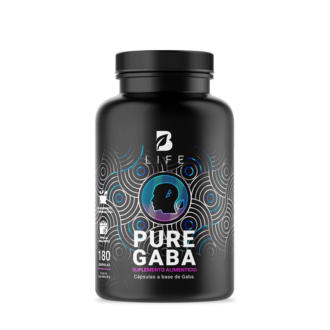 Pure Gaba B Life® 500 mg – 180 cápsulas para hasta 6 meses